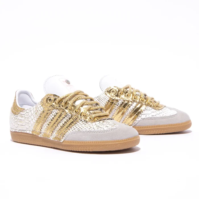 Adidas Samba Pytho White Gold | Il Maltese Lab - Scarpe personalizzate